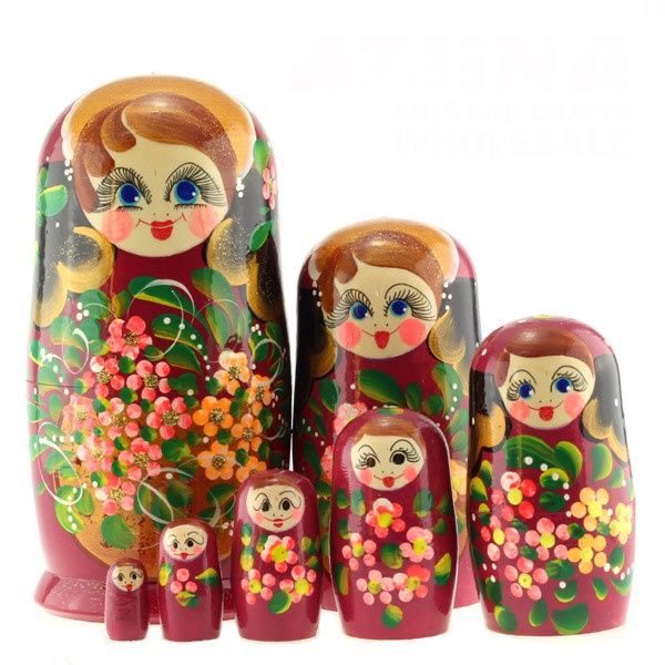 Babouchka fleurs (7 pièces) | Dom Polski